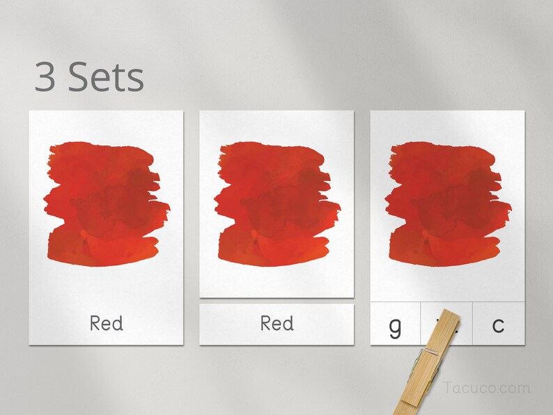 Color Flashcards Montessori Cards Color Theory Homeschool - Etsy