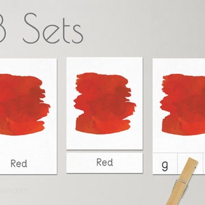 Color Flashcards Montessori Cards Color Theory Homeschool - Etsy