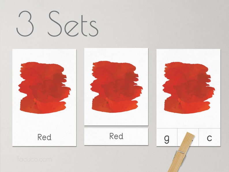 Color Flashcards Montessori Cards Color Theory Homeschool - Etsy