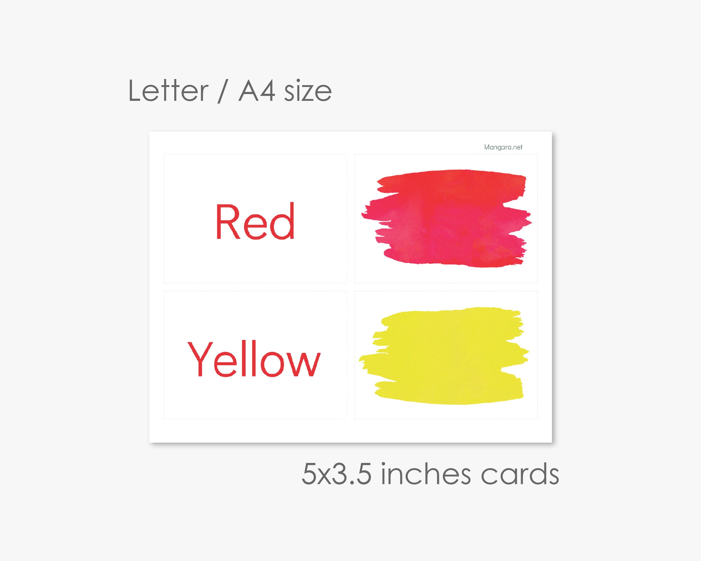 Doman Color Cards PDF File Flashcards Homeschool - Etsy