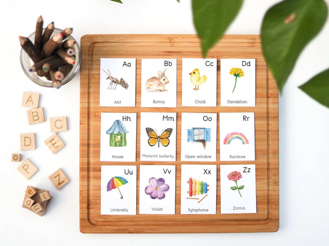 Spring Alphabet Card Alphabet Flashcards Bundle Spring - Etsy Canada
