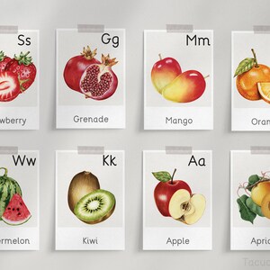 Fruits Cards Editable Flashcards - Etsy Canada