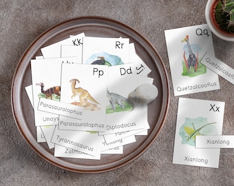 Dinosaur ABC Printable Flash Cards, Learning Toys, Dinosaurs, Printable ...