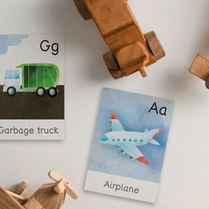 Vehicles Flashcards, ABC Flashcards, Alphabet Cards, Preschool ...