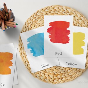 Color Flashcards Montessori Cards Color Theory, Homeschool Printable - Etsy