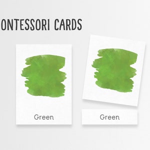 Color Flashcards Montessori Cards Color Theory, Homeschool Printable - Etsy
