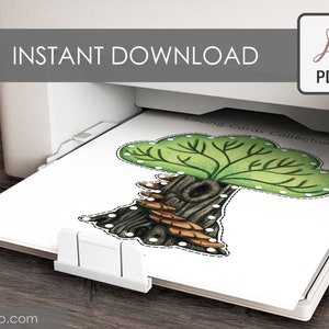 Spring Lacing Card, Preschool Printable, Montessori Material, Fine ...