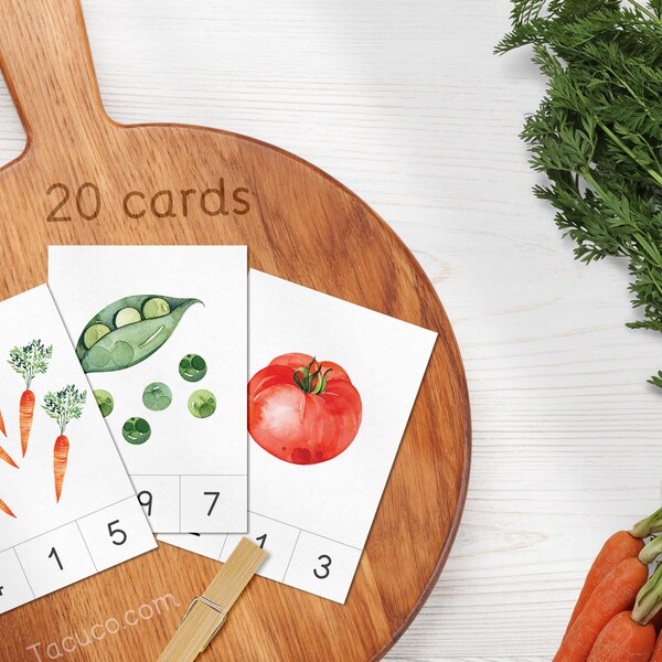 Count and Clip Cards - Etsy