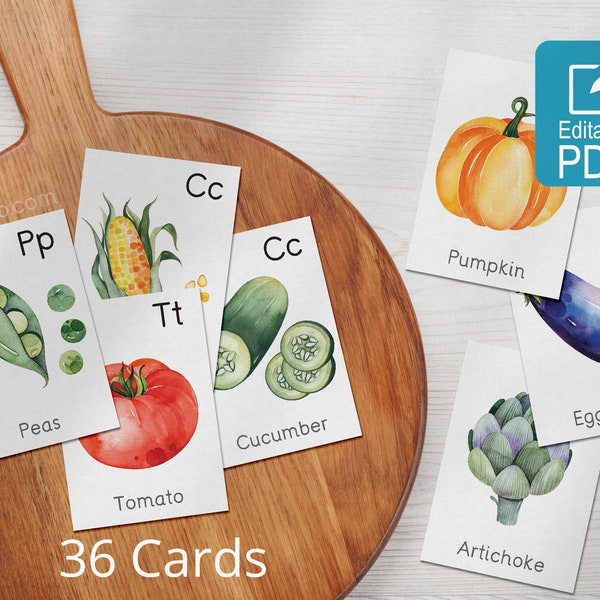 Vegetable Cards - Etsy