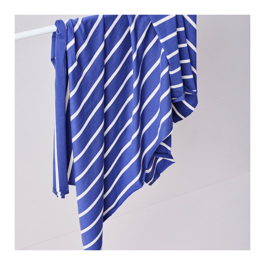 50 Cm Nova Stripe Jersey Lapis / Shell Meetmilk Tencel Modal Organic ...