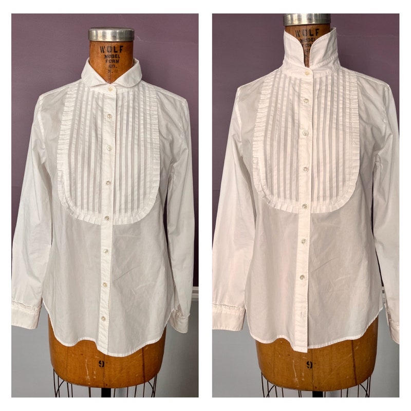 Ruffled Tuxedo Shirt - Etsy