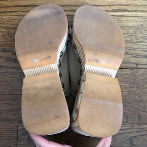 Sick 90s Carved Wooden Platform Hippie Slides, Open Toe Platform Clog ...