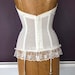 Vintage 80s 90s Merry Widow Basque in Lace With Suspenders / Vintage ...