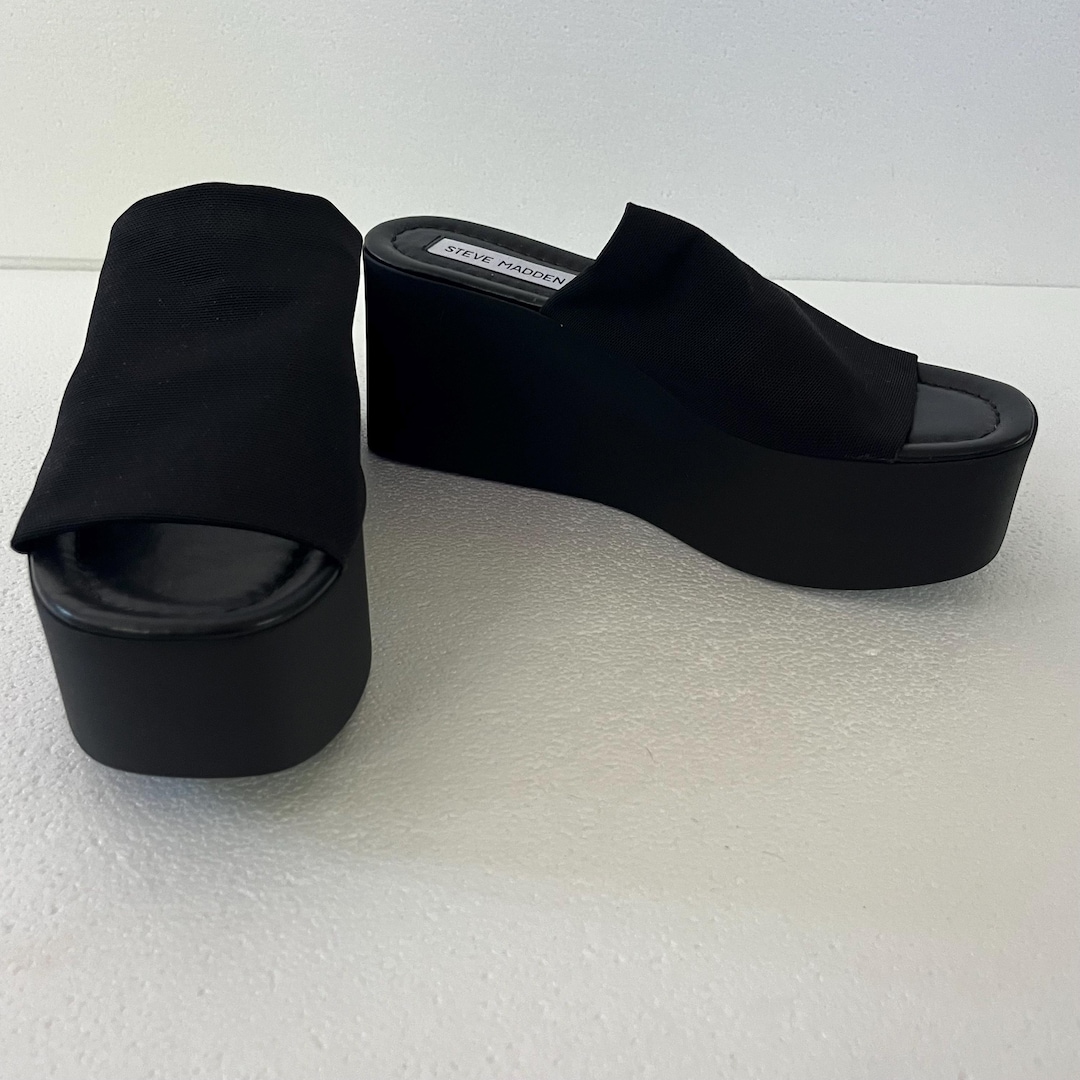 Y2K 90s Steve Madden 3” Slinky Platform Sandal, Mules, Wedge Sandals - Etsy