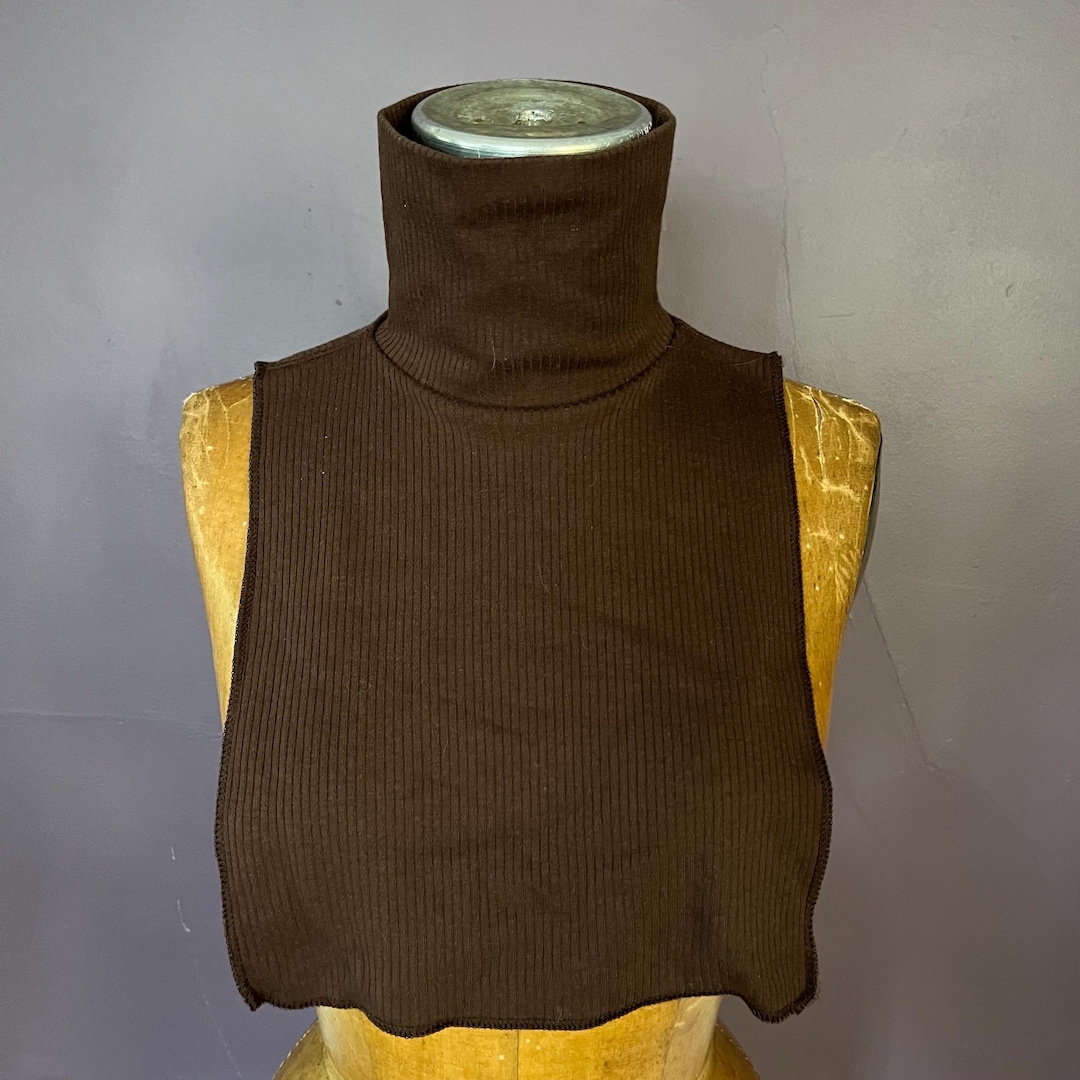 VTG DICKIE Brown Fake Turtleneck Ribbed Knit Collar - Etsy