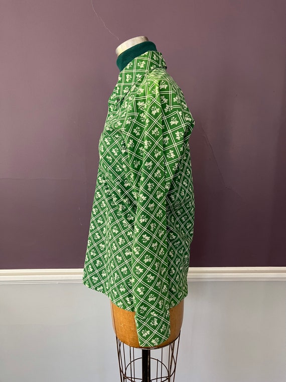 Sick 70s Turtleneck Shirt with Spear Point Collar, La… - Gem