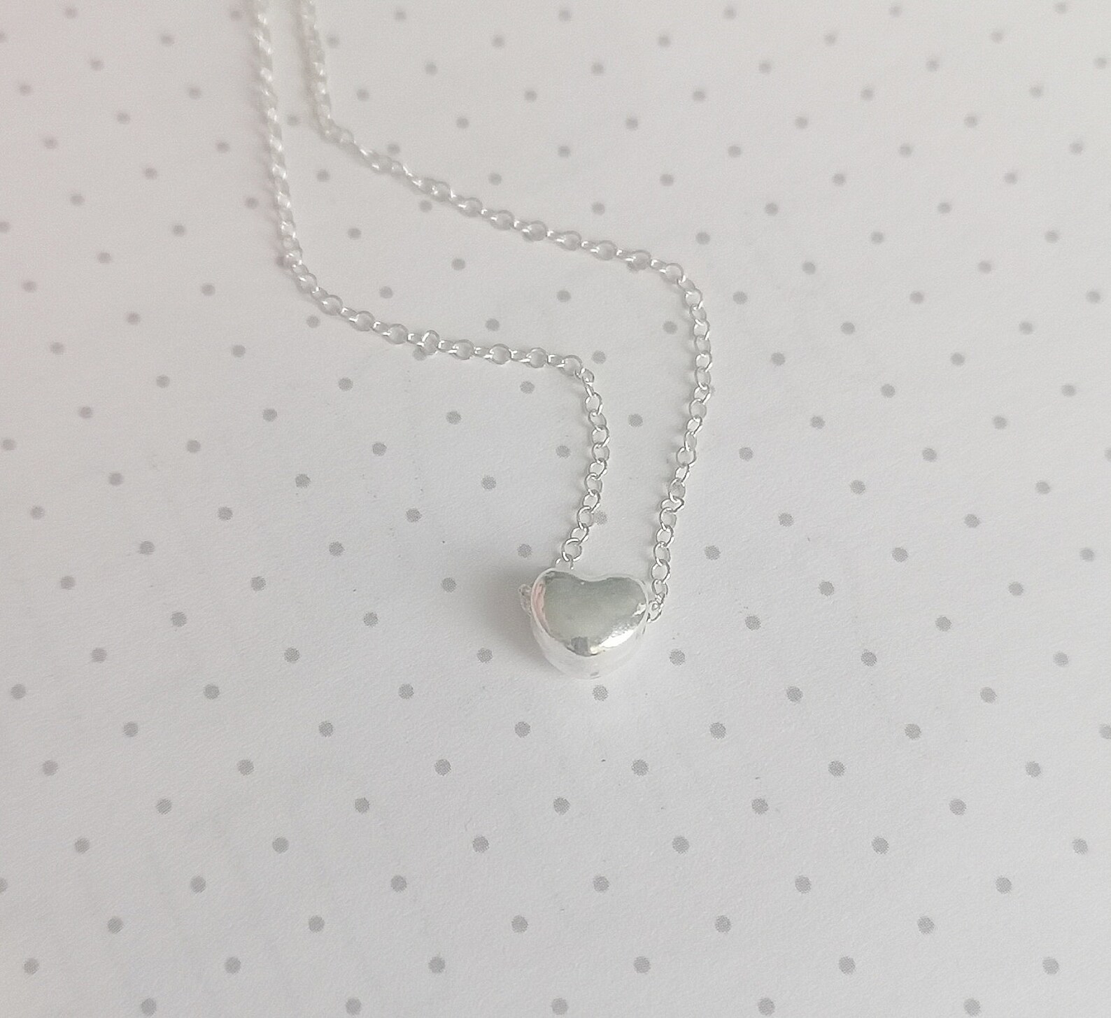 Heart Fidget Necklace. Tiny Spinner Necklace Sterling. Minimalist ...