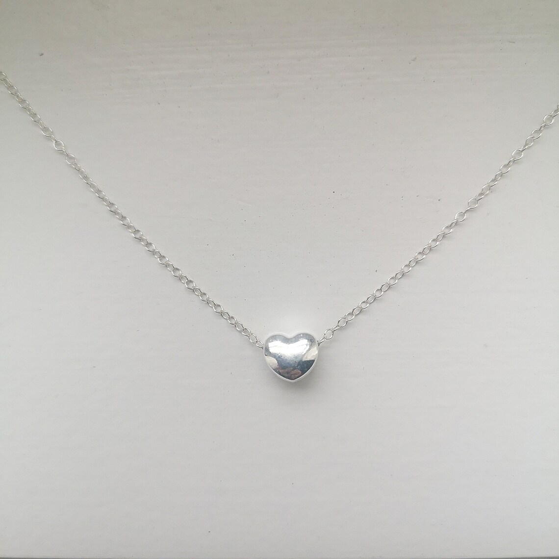 Heart Fidget Necklace. Tiny Spinner Necklace Sterling. Minimalist ...