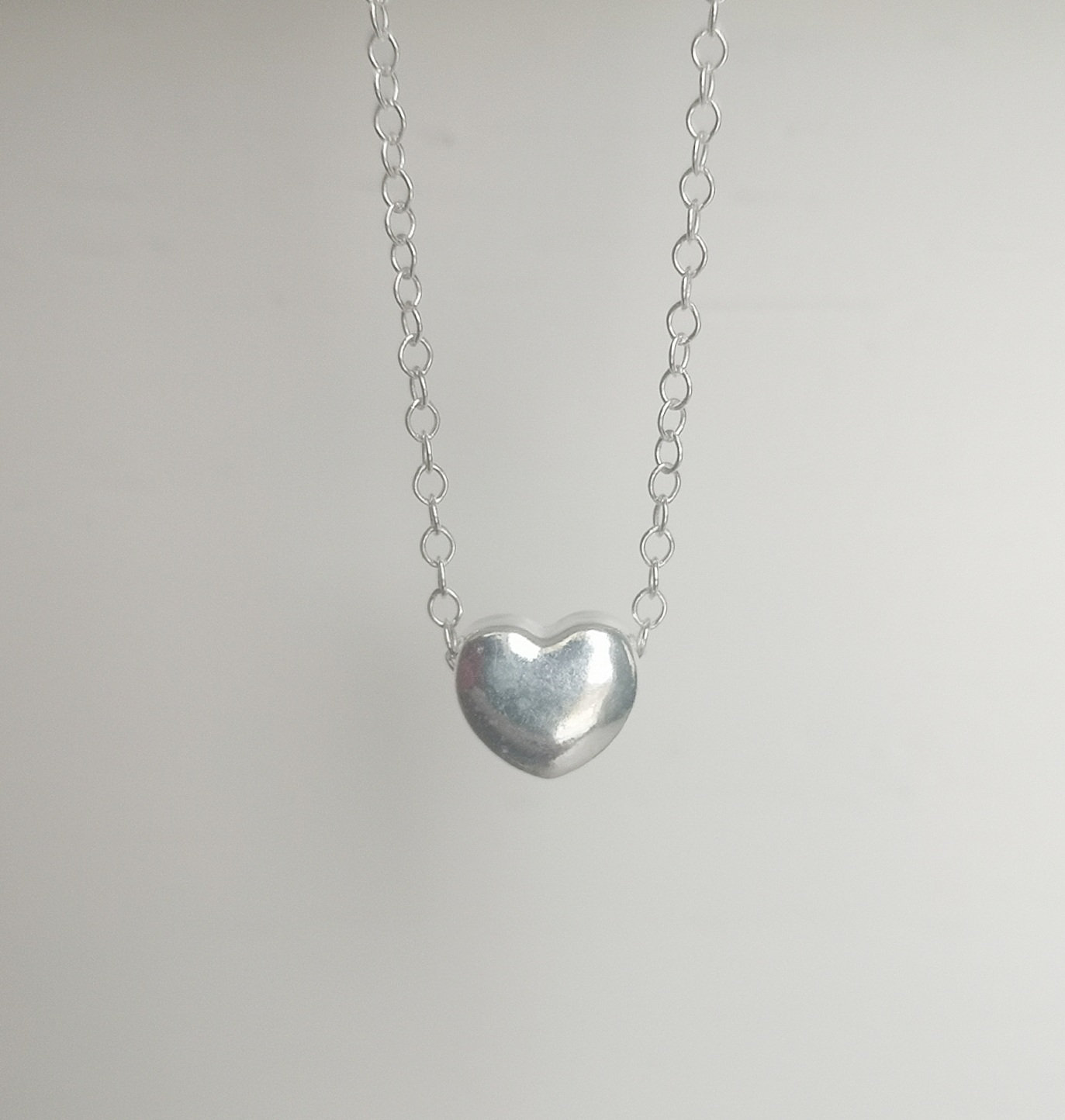 Heart Fidget Necklace. Tiny Spinner Necklace Sterling. Minimalist ...