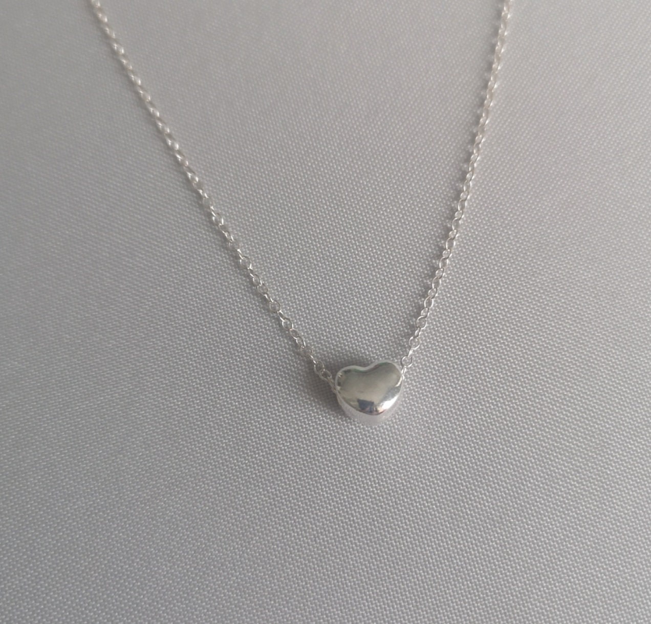 Heart Fidget Necklace. Tiny Spinner Necklace Sterling. Minimalist ...