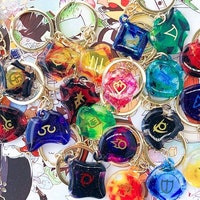 FF14 Fantasy Job Crystal Set With Wooden Gift Box Handcrafted Resin ...