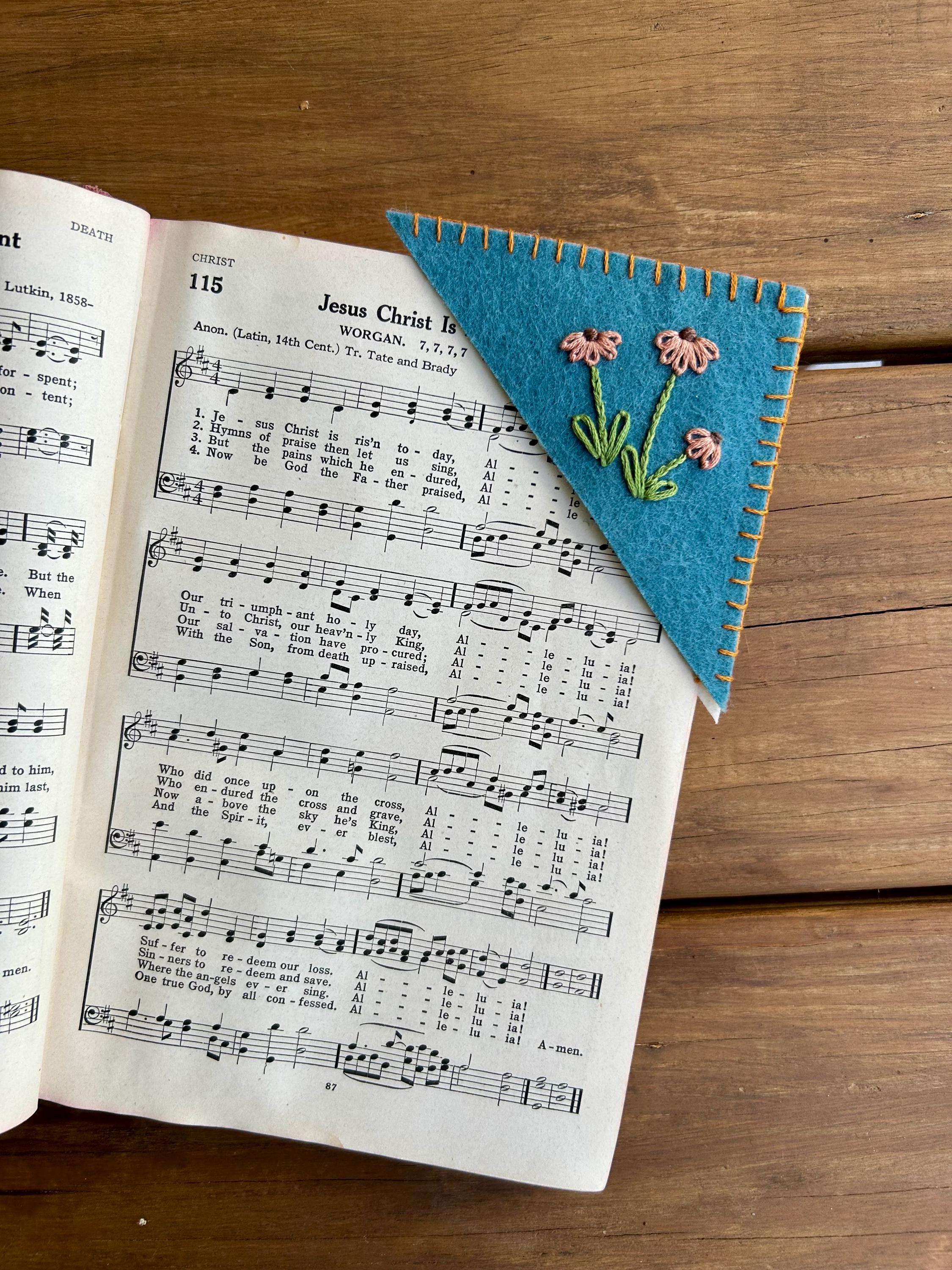 Felt Bookmarks, Hand Embroidered - Etsy