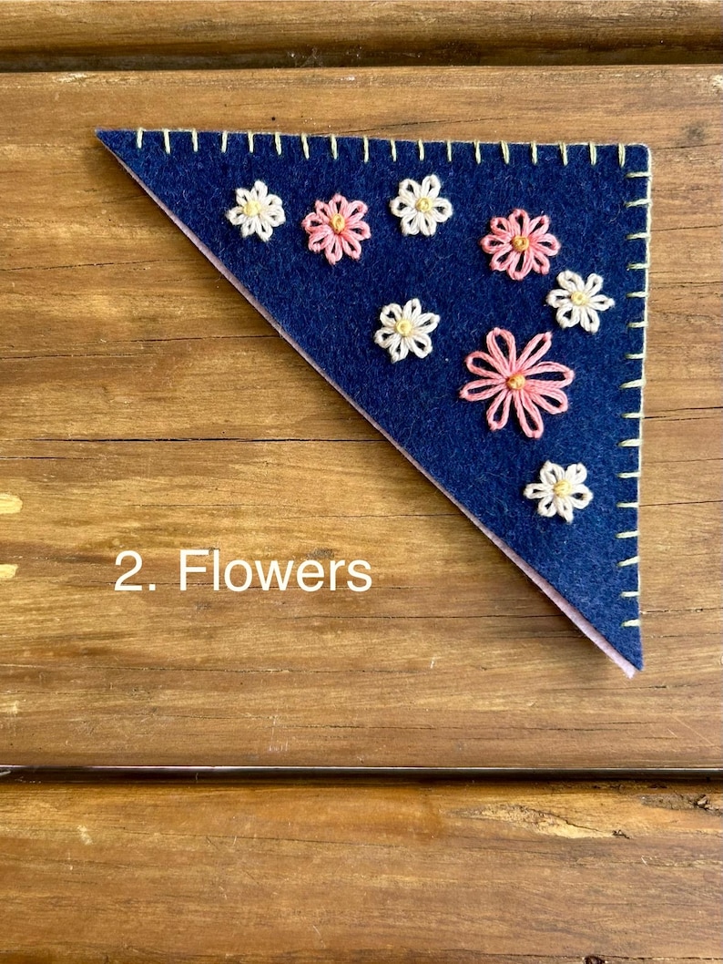 Felt Bookmarks, Hand Embroidered - Etsy