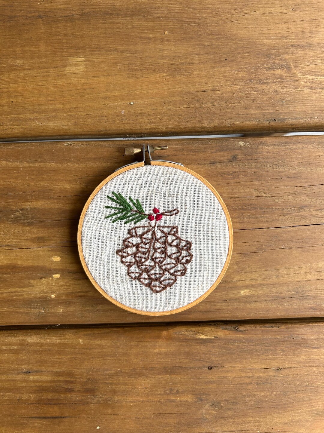 Pine Cone Embroidery Hoop - Etsy