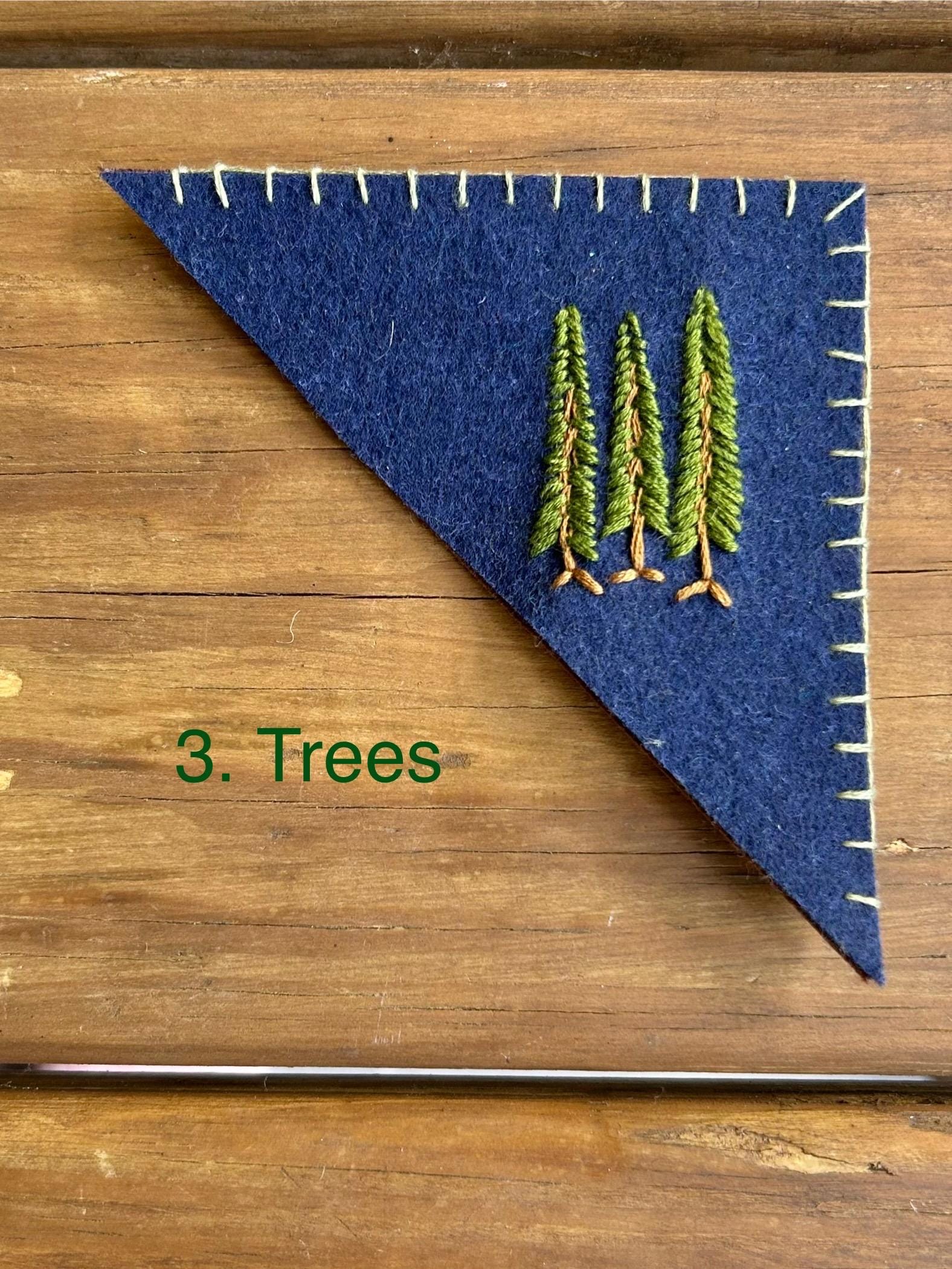 Felt Bookmarks, Hand Embroidered - Etsy