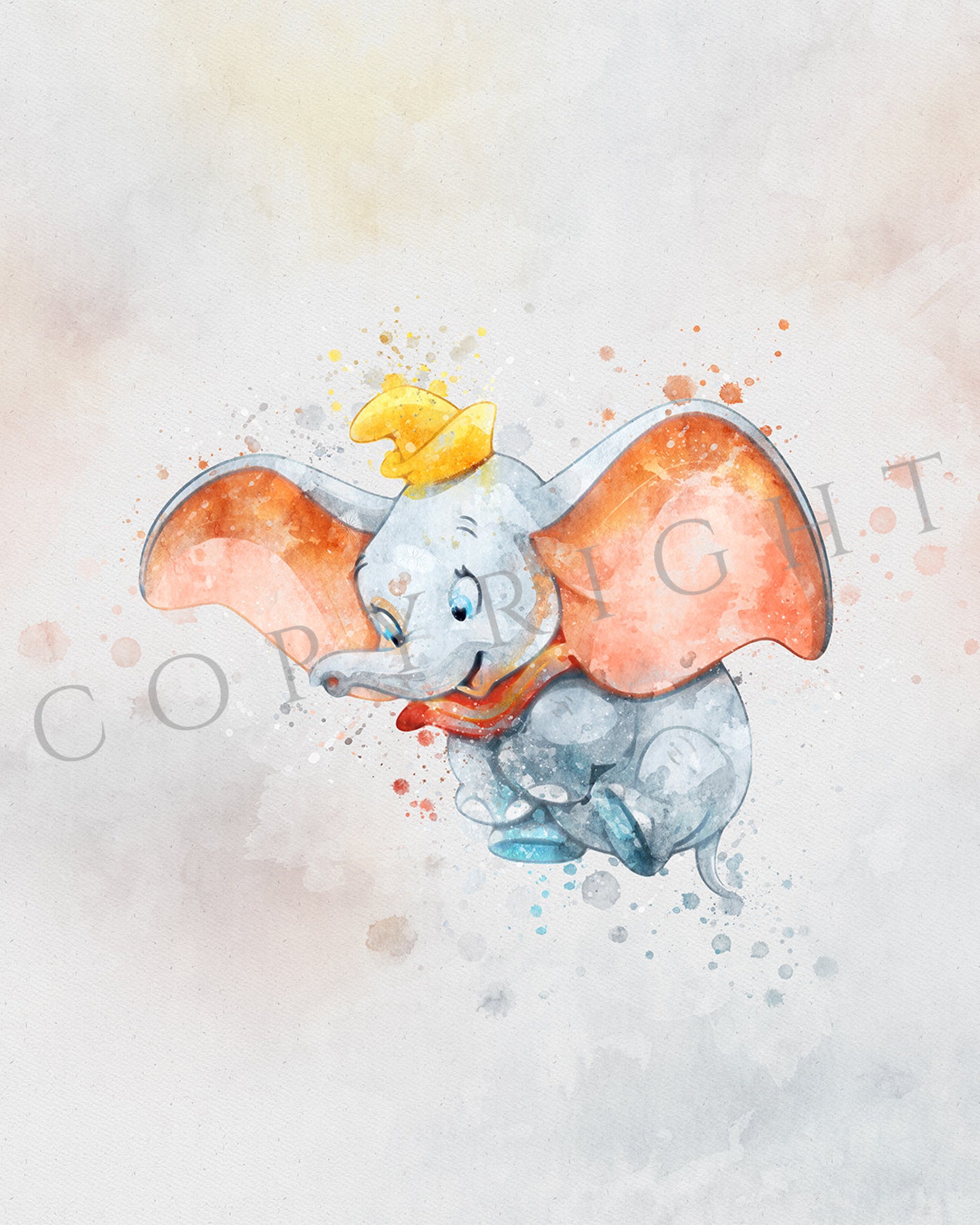 Dumbo poster Dumbo print Dumbo decor Disney Dumbo print art | Etsy