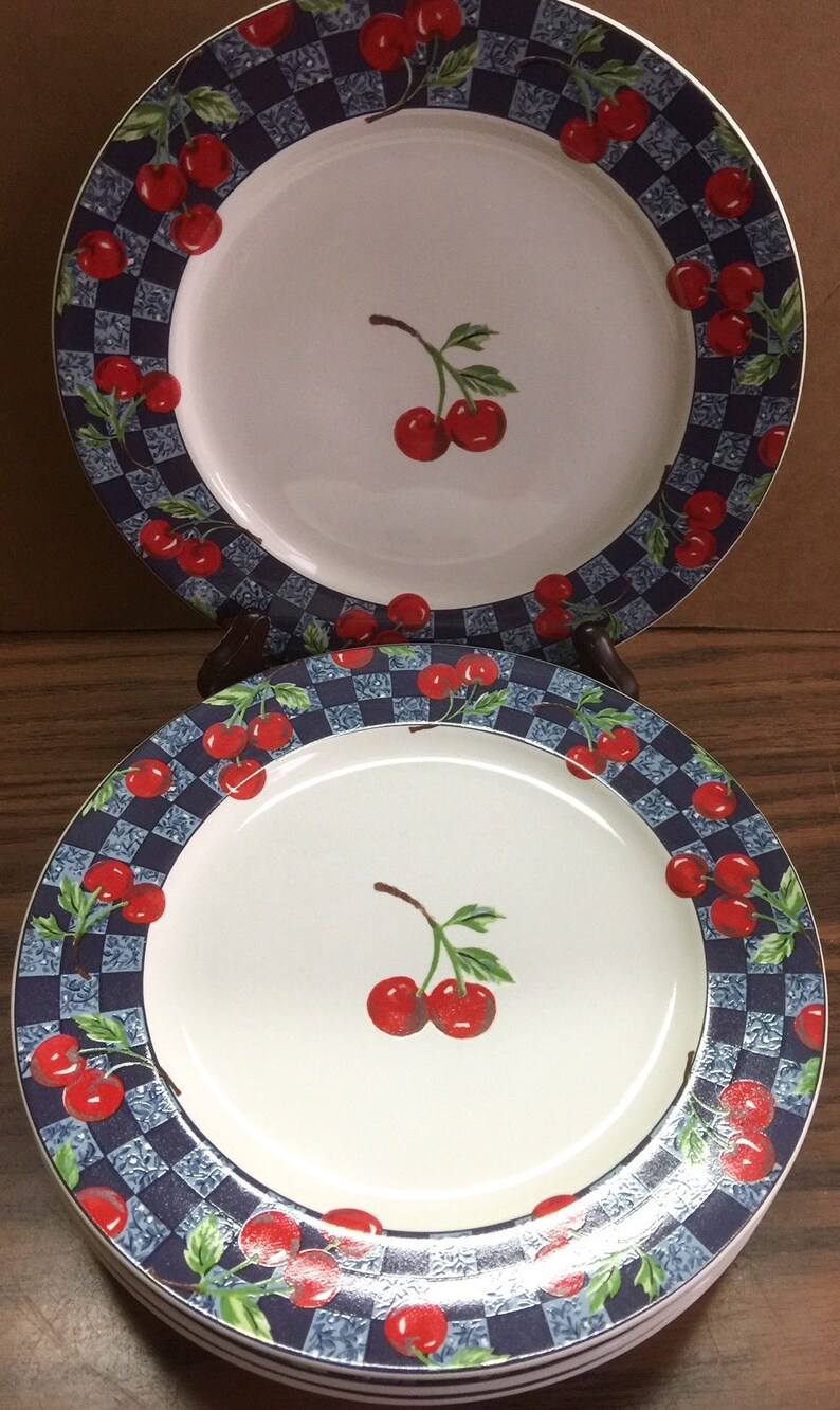 BLOCK cherries 6 SALAD PLATES - Etsy