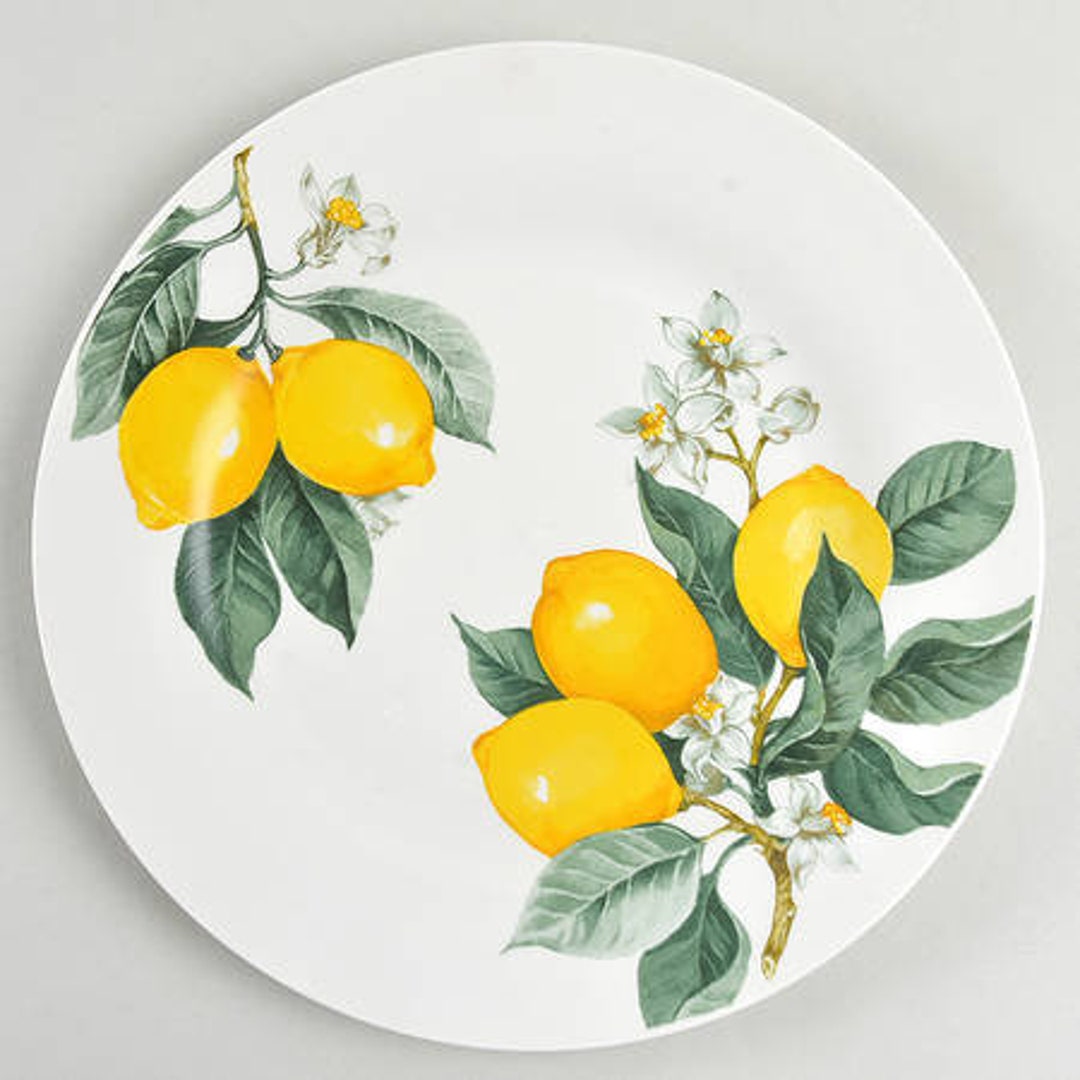 ROYAL NORFOLK lemon 4 DINNER Plates - Etsy
