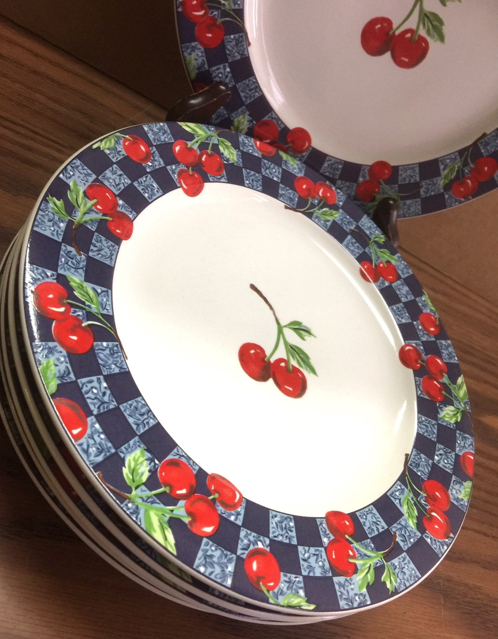BLOCK cherries 6 SALAD PLATES - Etsy