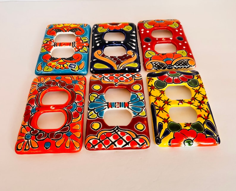 Talavera Mexican Light Outlet Covers - Etsy