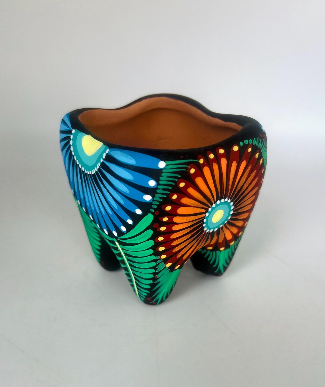 Hand Painted Tooth Flower Pot Succulent Mexico - Etsy
