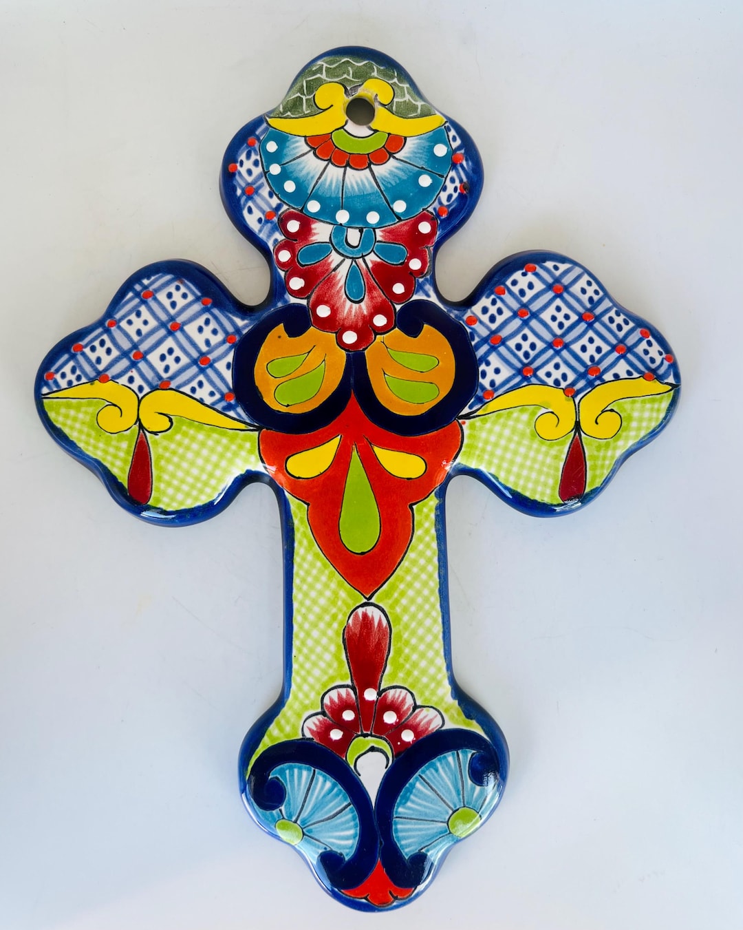 Talavera Cross Hand Painted Wall Art Mexico - Etsy