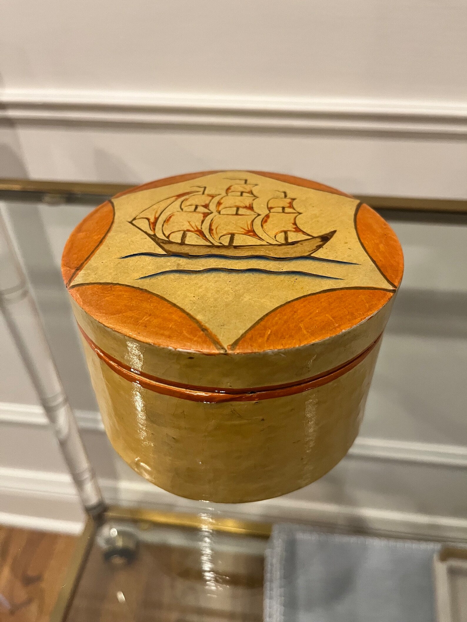 Vintage Sailing Ships Coaster Set in Round Box Jerywil Products - Etsy