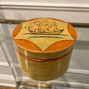 Vintage Sailing Ships Coaster Set in Round Box Jerywil Products - Etsy