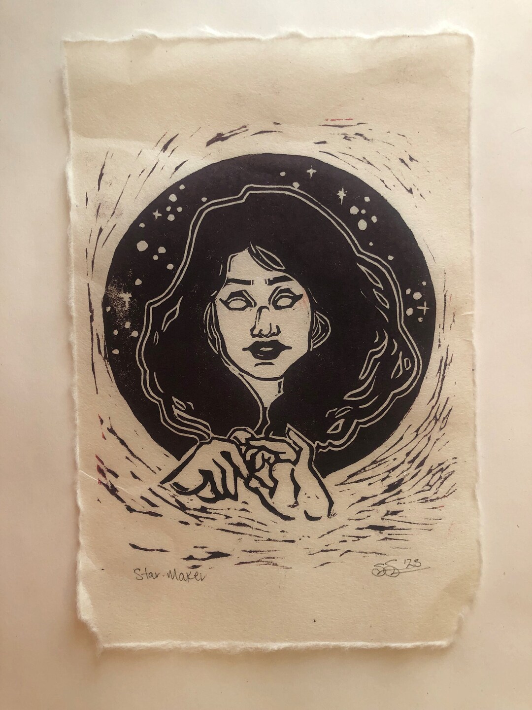 Hand Printed Art - Etsy