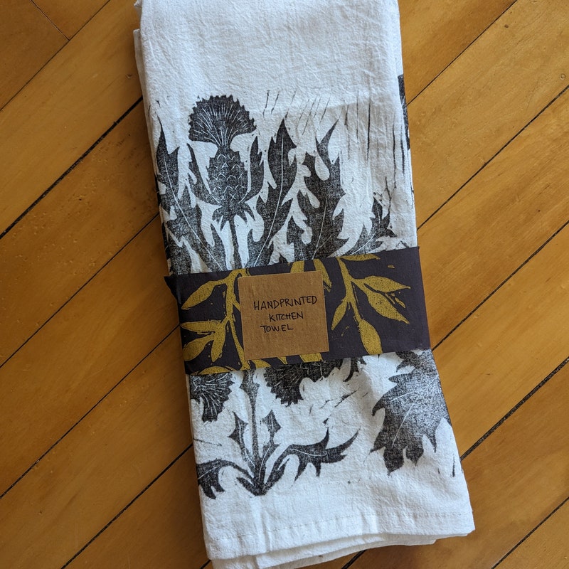 Block Print Tea Towel - Etsy