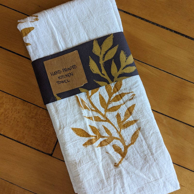Hand Printed Tea Towels - Etsy