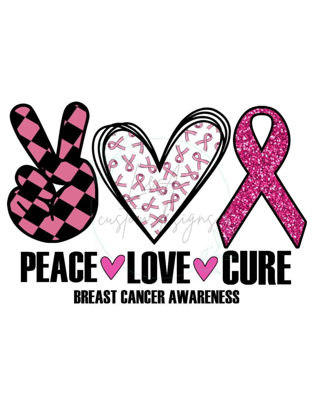 Peace Love Cure PNG, Sublimation Download - Etsy