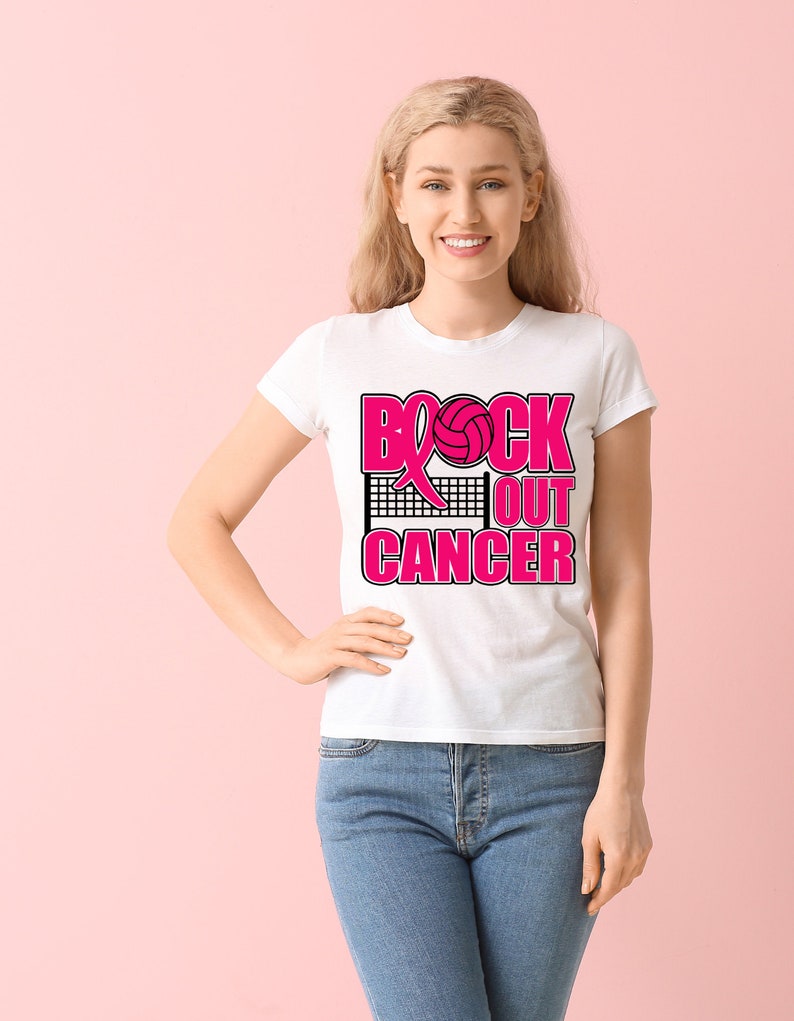 Block Out Cancer PNG, Volleyball, Digital Download - Etsy