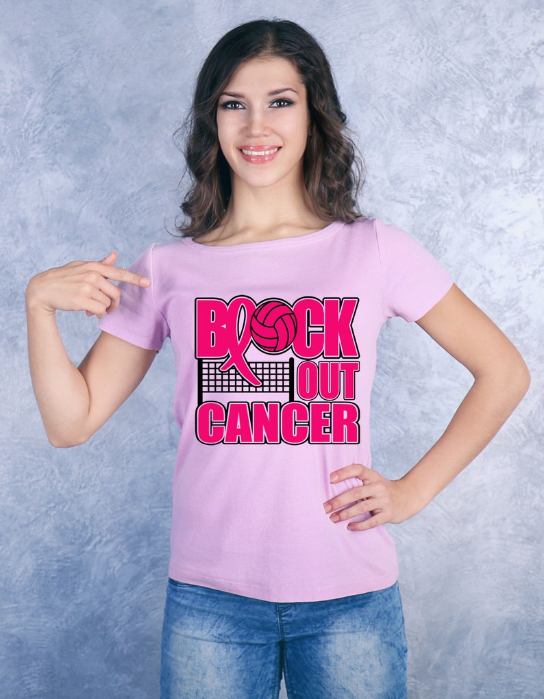 Block Out Cancer PNG, Volleyball, Digital Download - Etsy