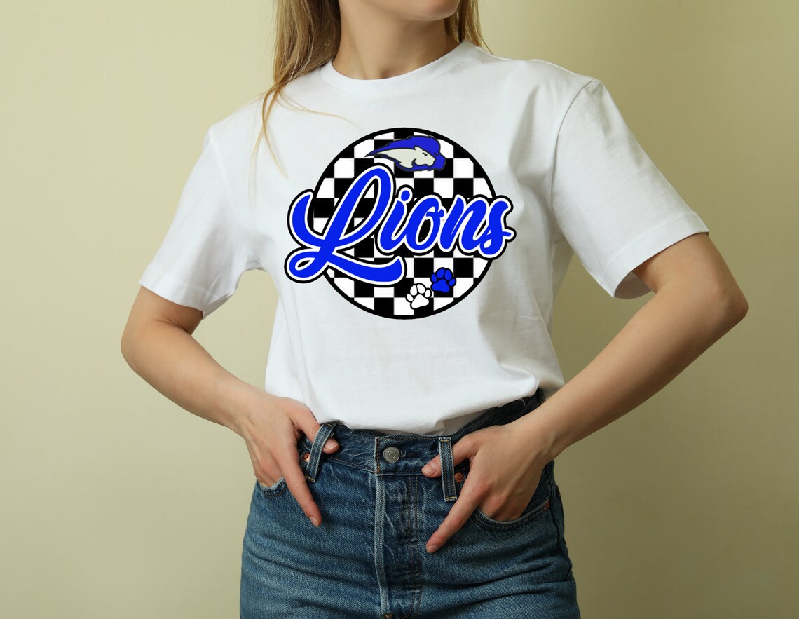 Lions Checkered PNG, Sublimation Download - Etsy