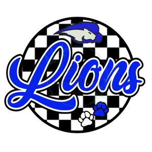 Lions Checkered PNG, Sublimation Download - Etsy