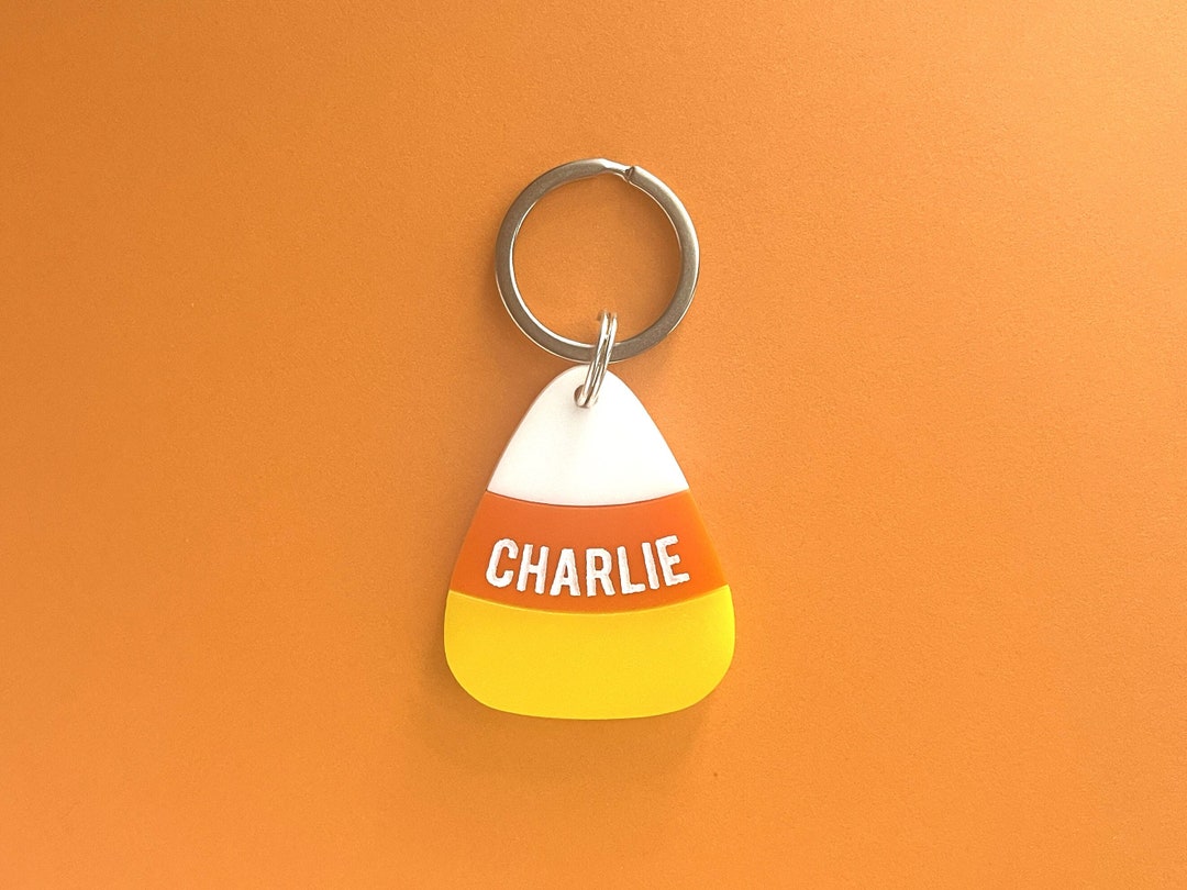 Halloween Candy Corn Dog Tag Acrylic Dog Tag Personalized Pet Tag Pet ...