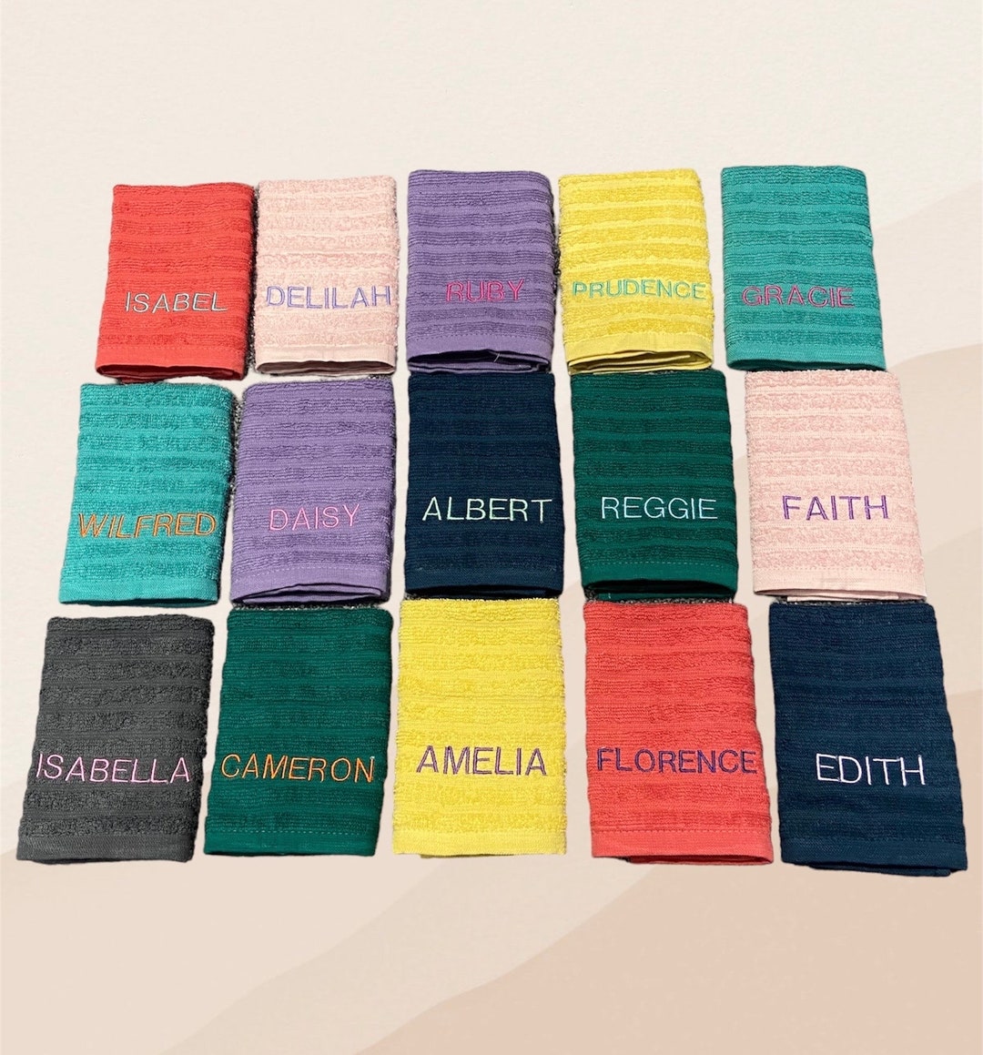 Personalised Embroidered Name Face Cloth Flannel - Etsy