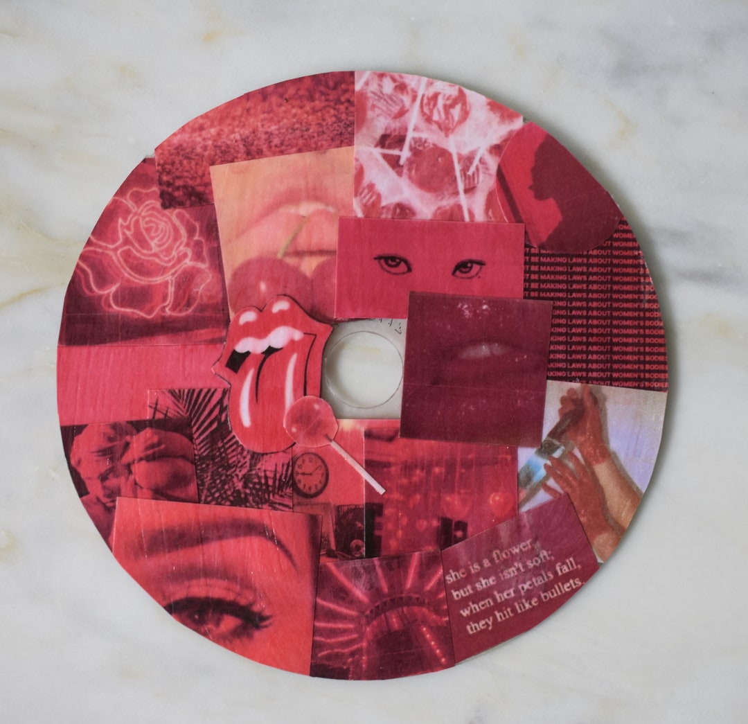Custom Collage CD - Red - Etsy