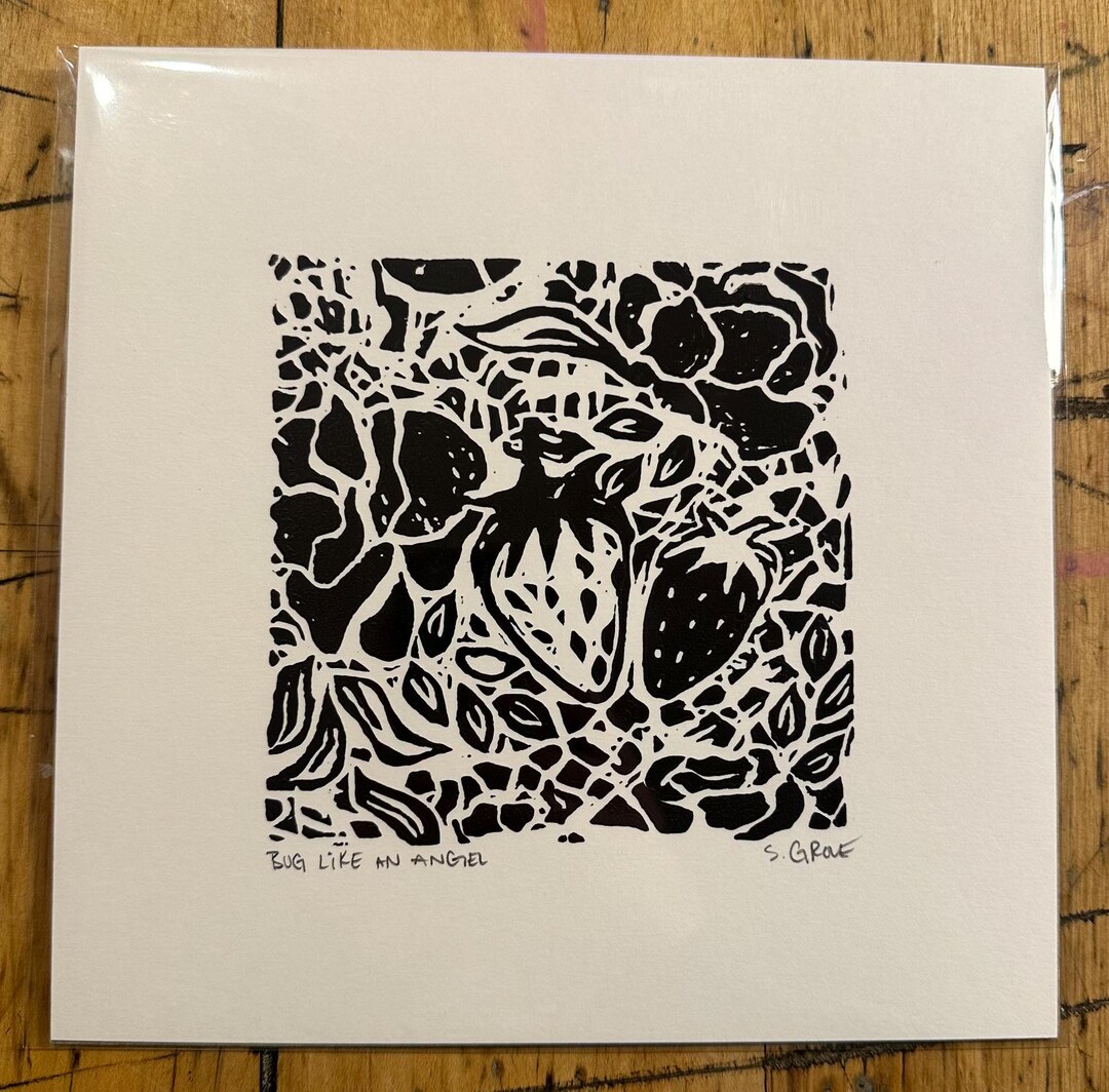 Bug Like an Angel 8x8 Linocut Print - Etsy